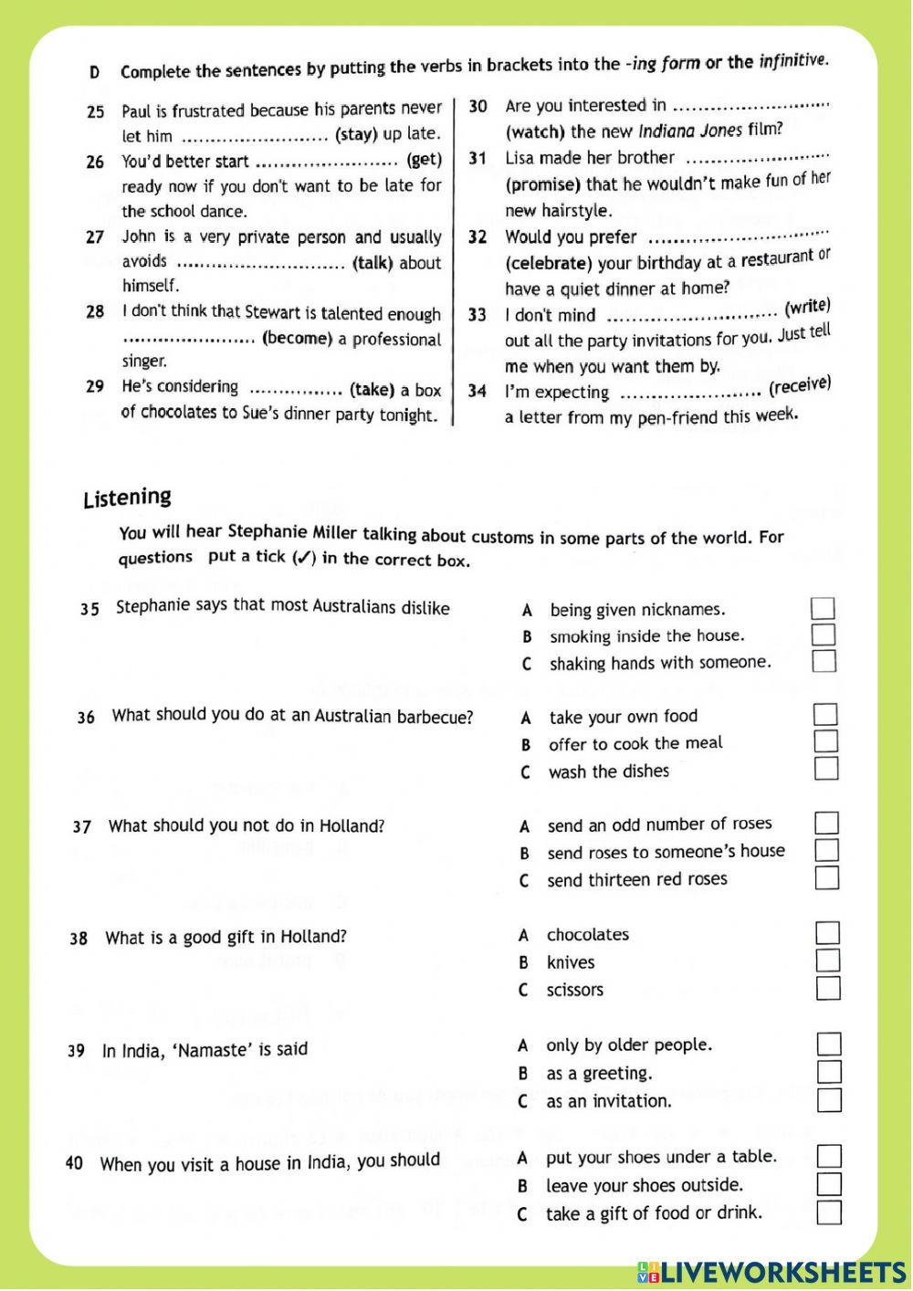 Access 4. Module 1. Test 5356182 | delehrerin | Live