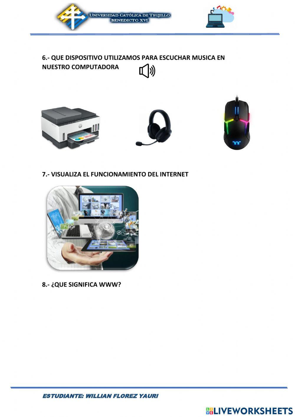 Practicando computacion worksheet | Live Worksheets