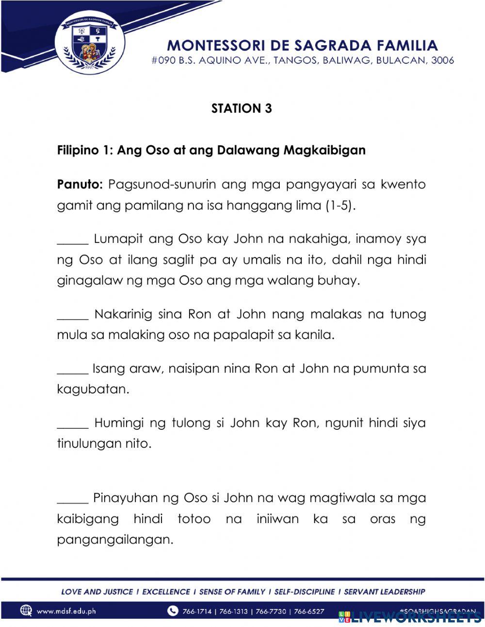 Pagsunod-sunod Ng Pangyayari Activity Live Worksheets, 46% OFF