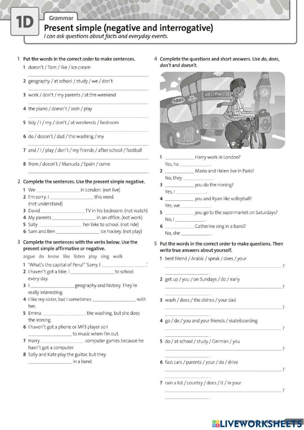 Unit 1CD online exercise for | Live Worksheets