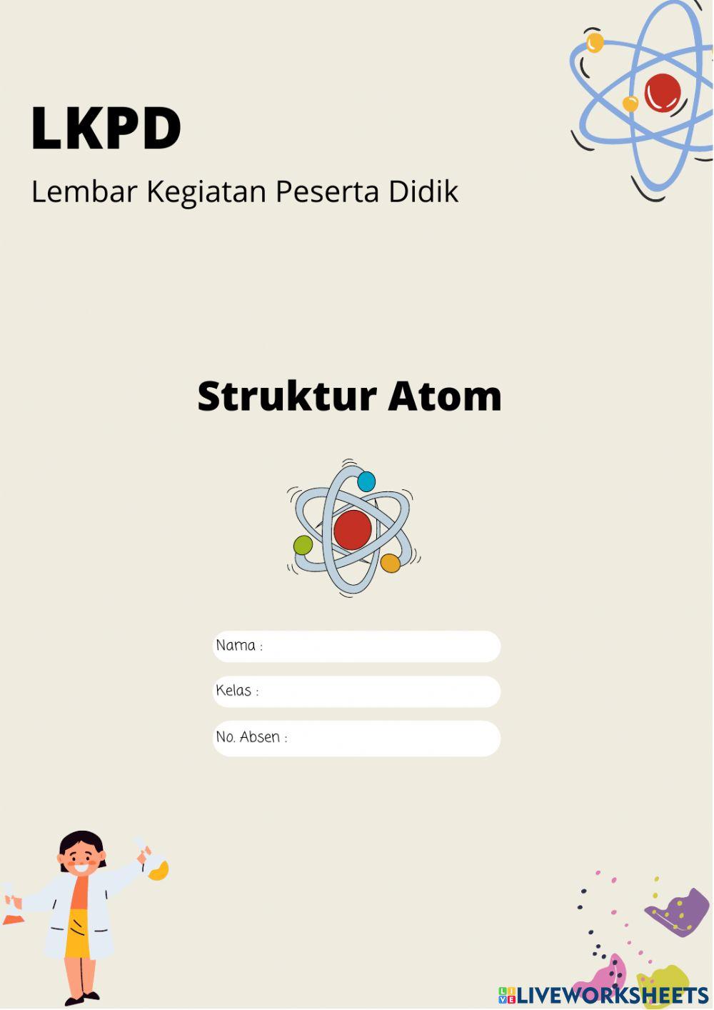 Lkpd 1 struktur atom worksheet | Live Worksheets