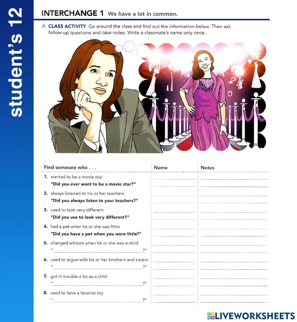 IC201 student's 12 worksheet | Live Worksheets