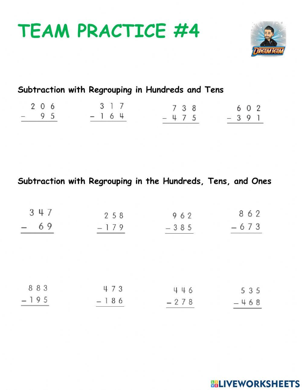 Subtraction wit… | Free Interactive Worksheets | 2146965