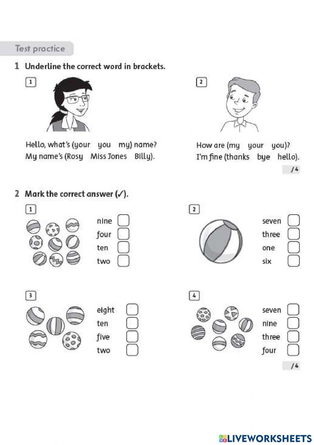 Starter 1 exercise | Live Worksheets