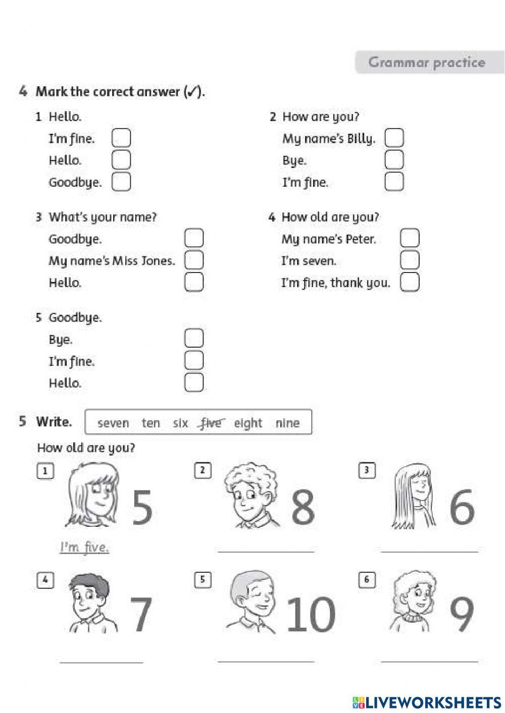 Starter 1 exercise | Live Worksheets