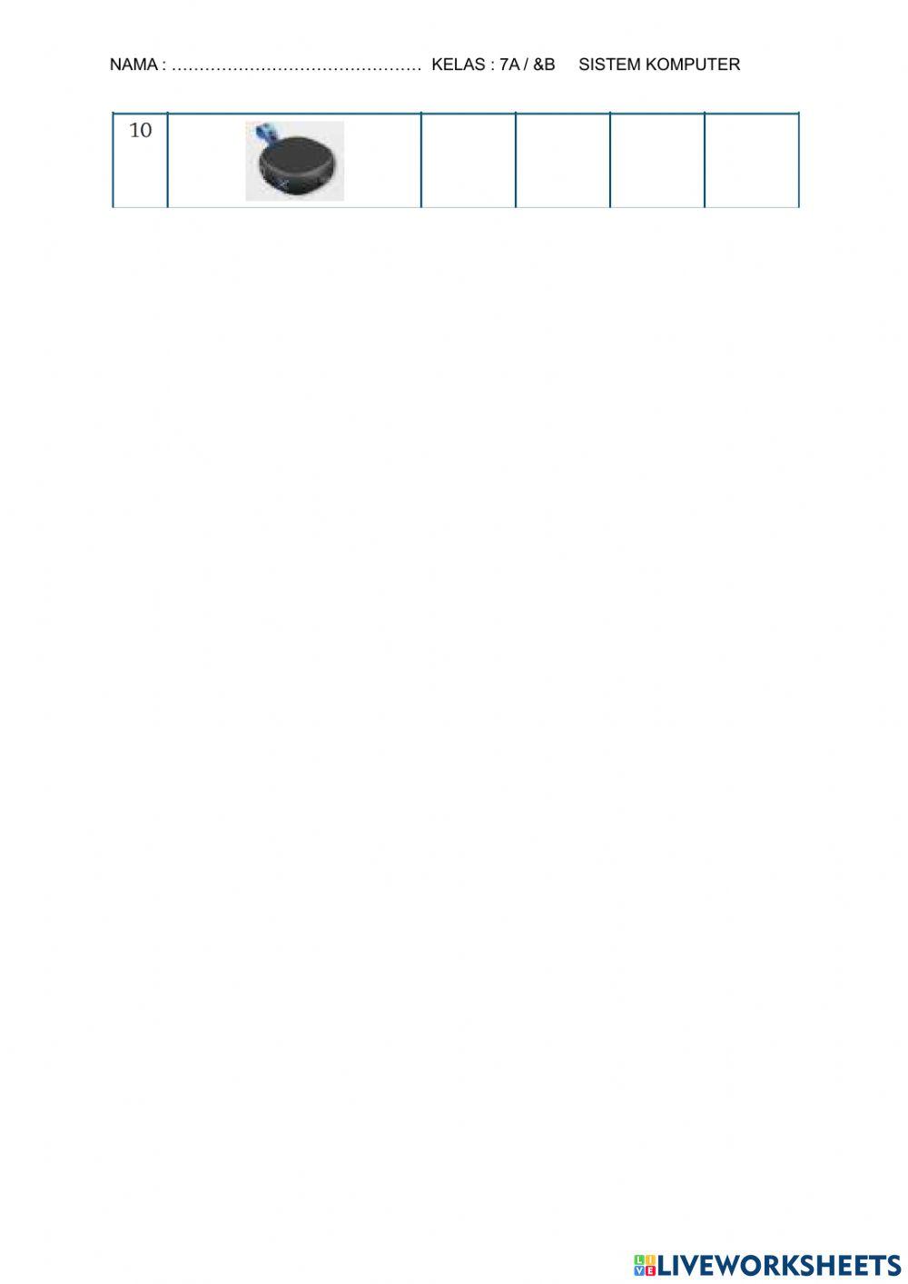 SISTEM KOMPUTER | Free Interactive Worksheets | 5353717