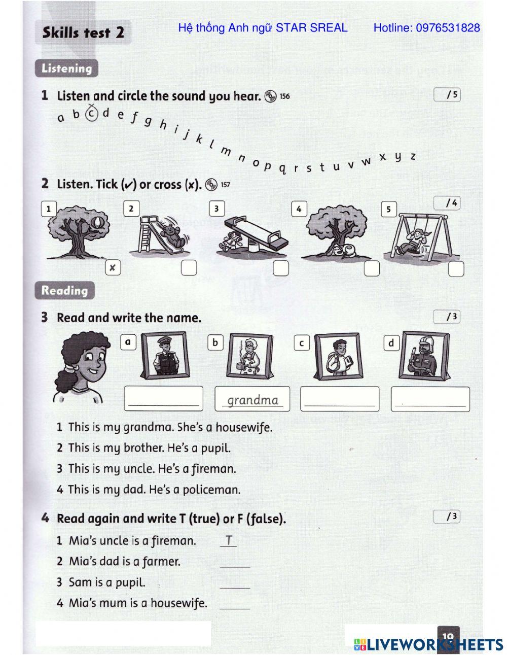 Fa1 skill test 2 worksheet | Live Worksheets