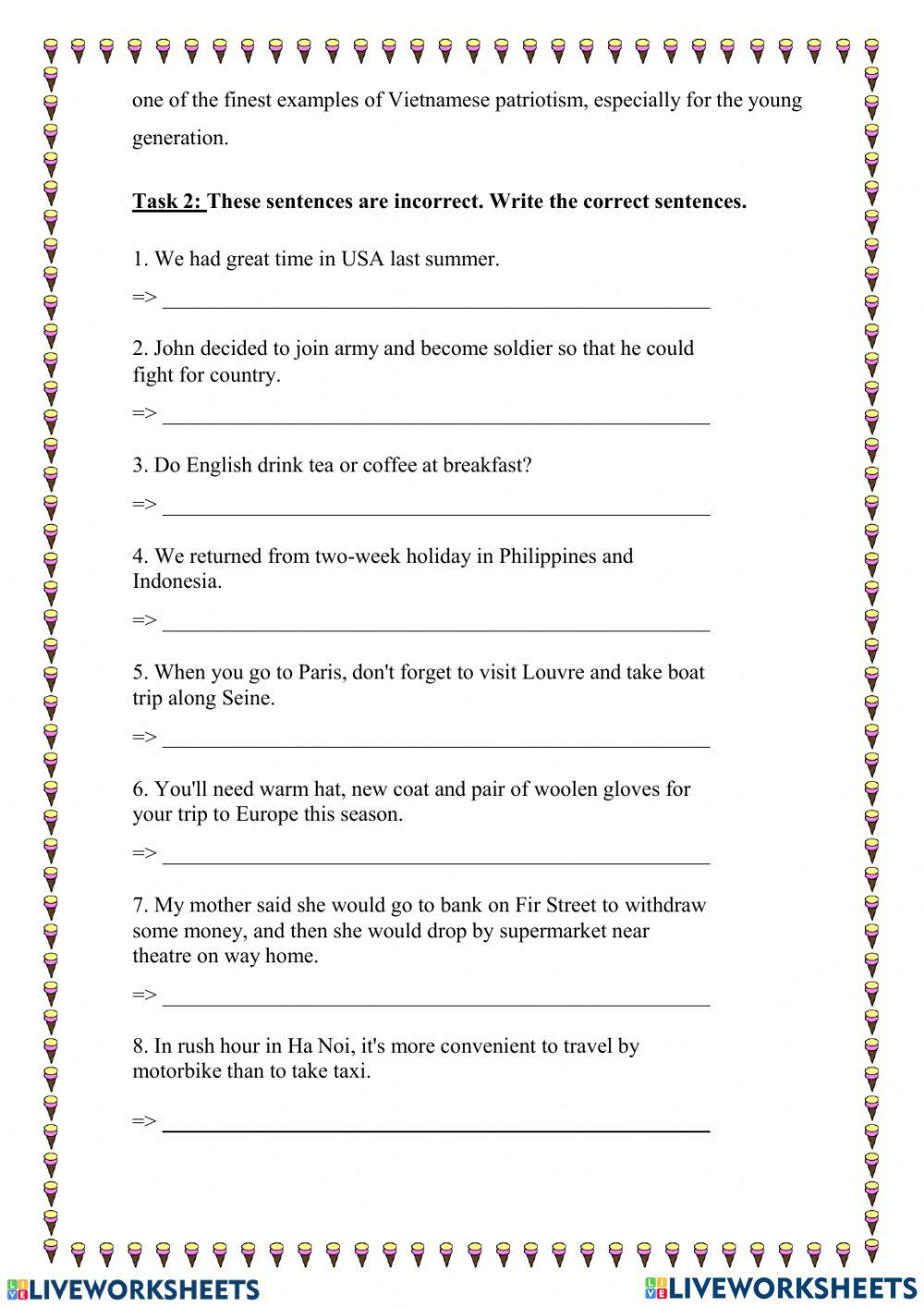 Unit 1. Looking back worksheet | Live Worksheets
