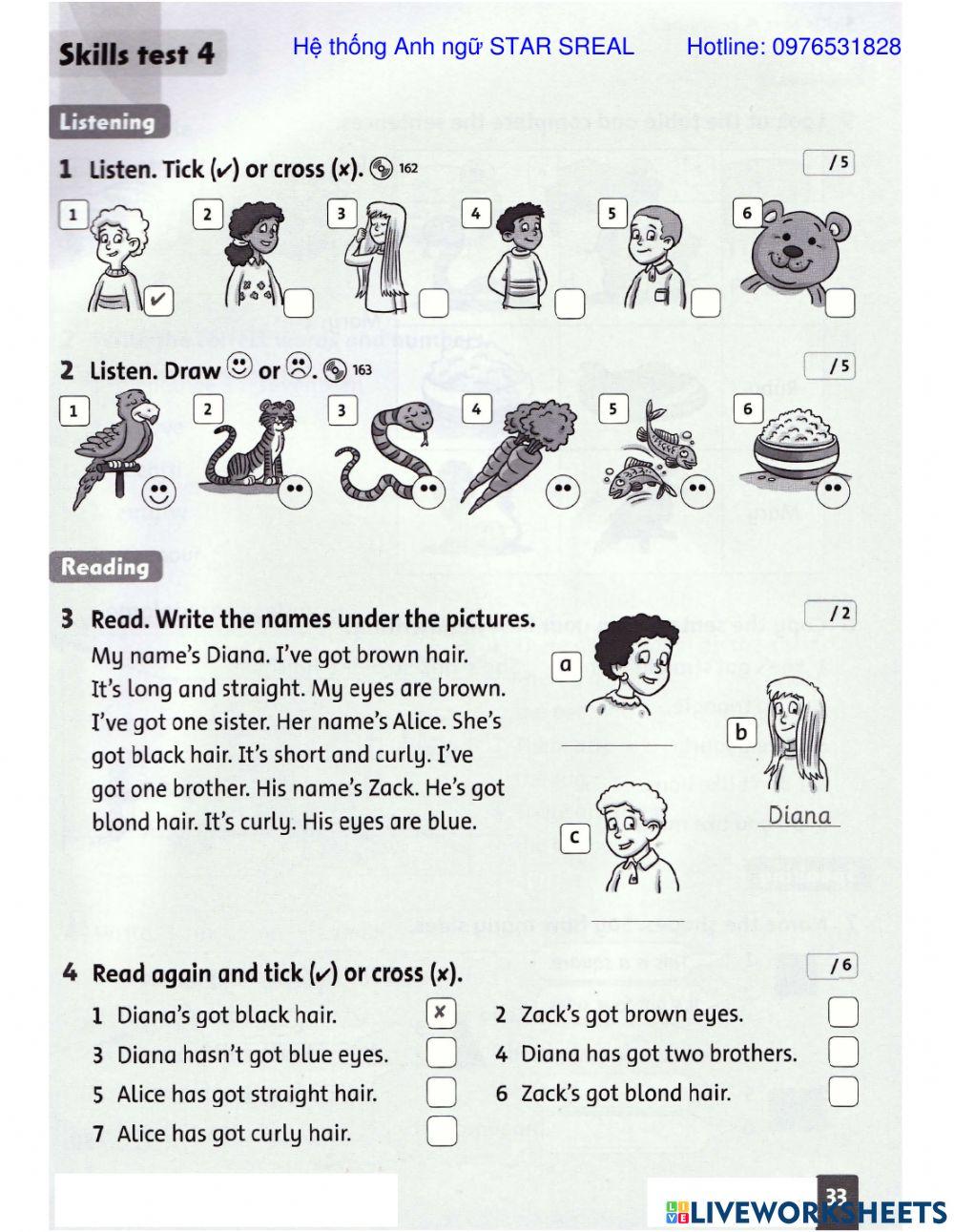 Fa1 skill test 4 worksheet | Live Worksheets