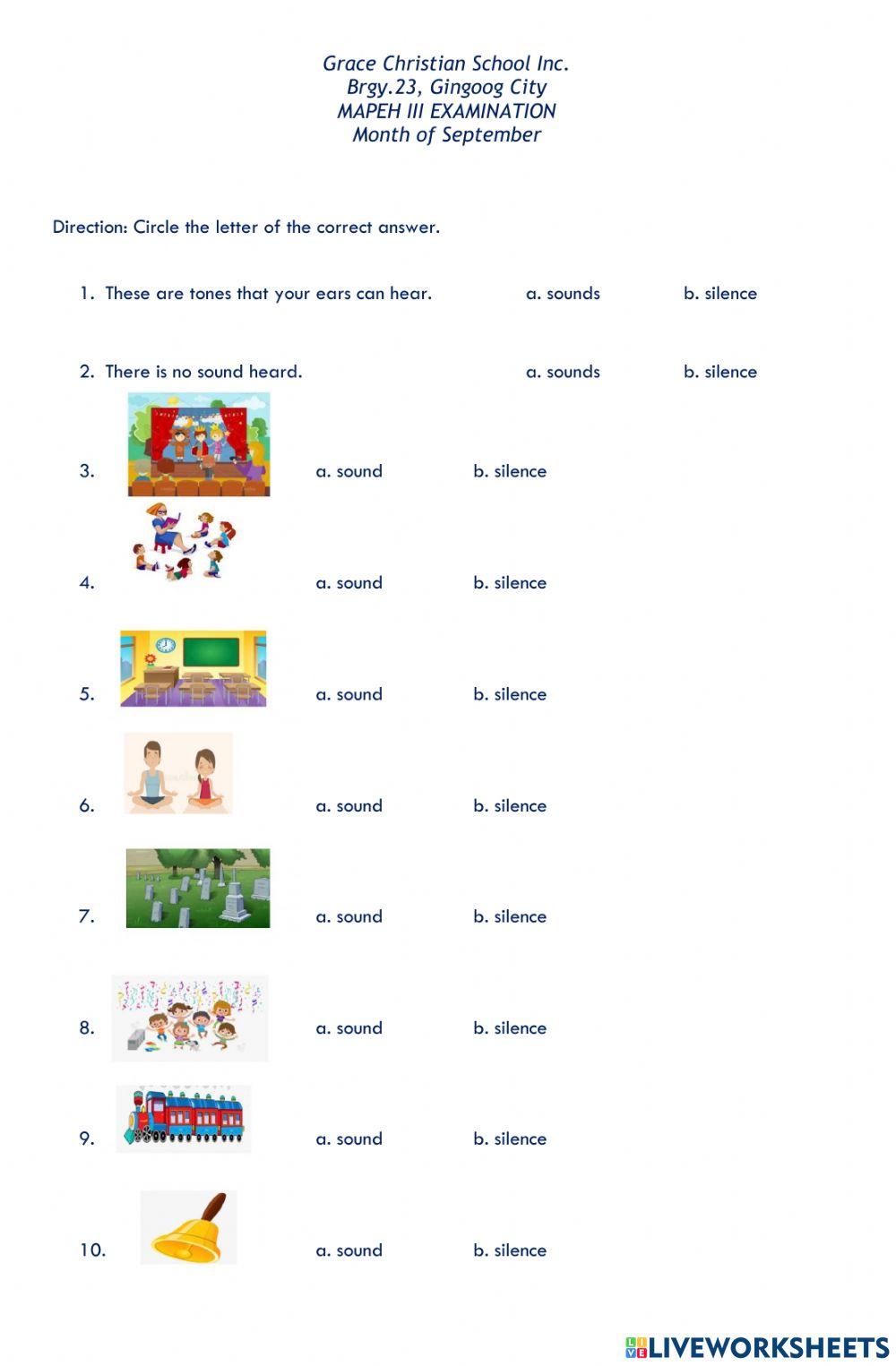 2148418 | Mapeh | lovlilaali | LiveWorksheets