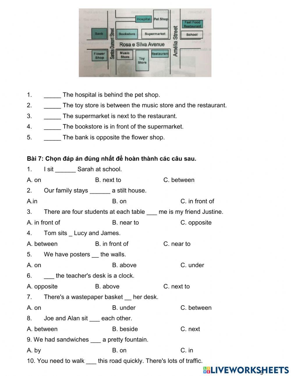 Unit 2 online exercise for 9 | Live Worksheets