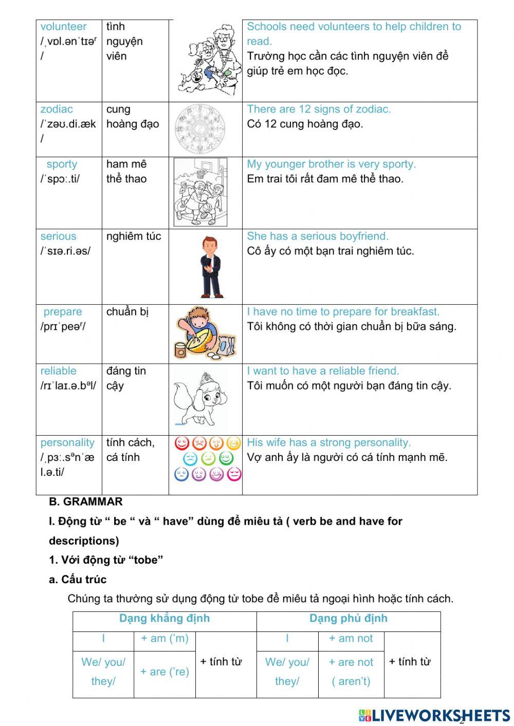 Unit 3 online exercise for 9 | Live Worksheets