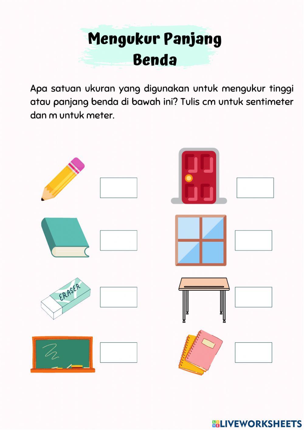 Satuan Panjang online exercise for 3 | Live Worksheets