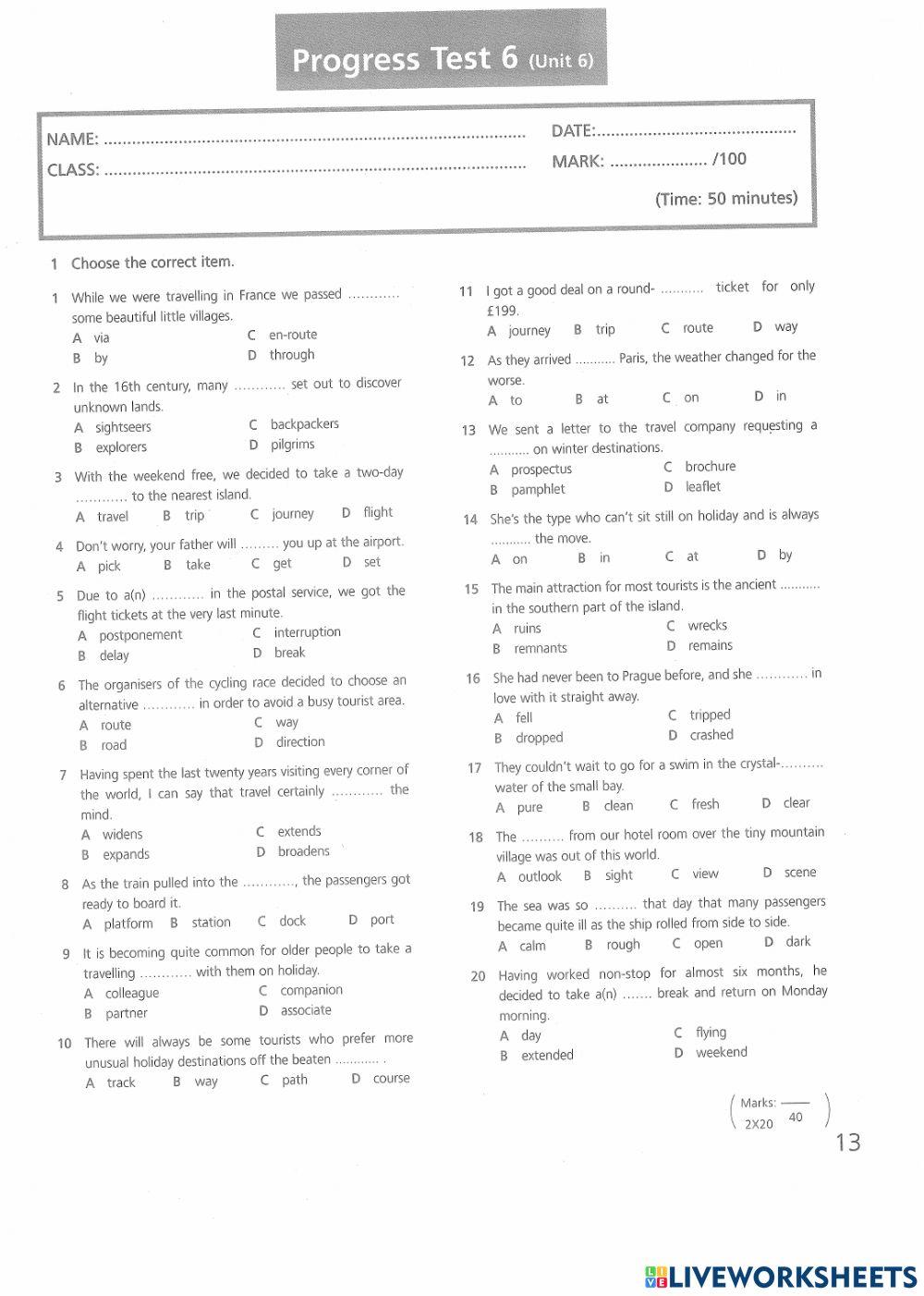 3633817 | TEST UNIT 6 | ANABELA23 | LiveWorksheets