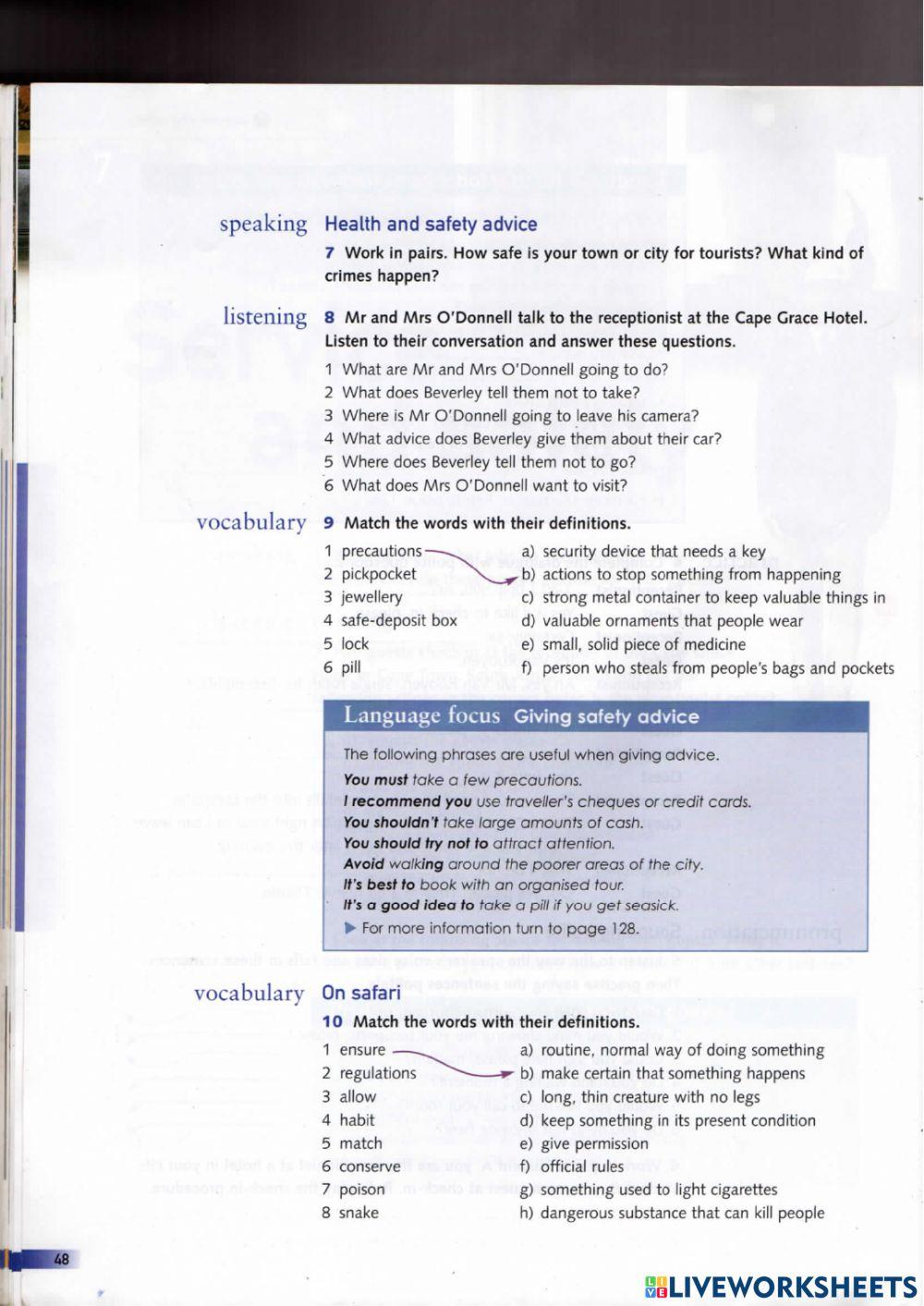 Vocabulary practice online exercise for University | Live Worksheets