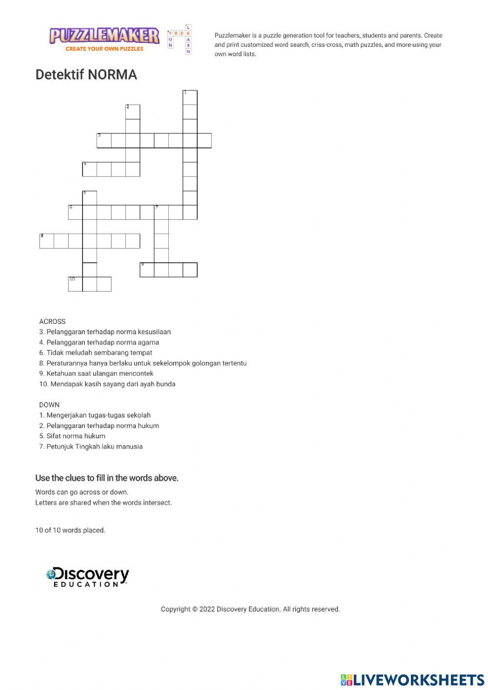 Detektif NORMA online exercise for | Live Worksheets