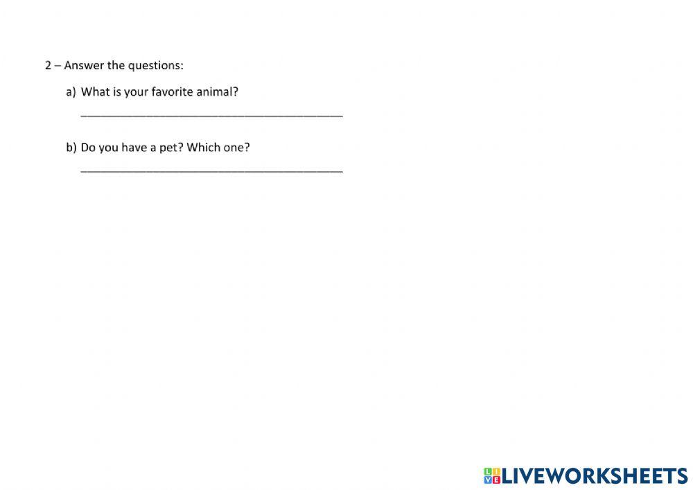 Animals review 1 interactive worksheet | Live Worksheets
