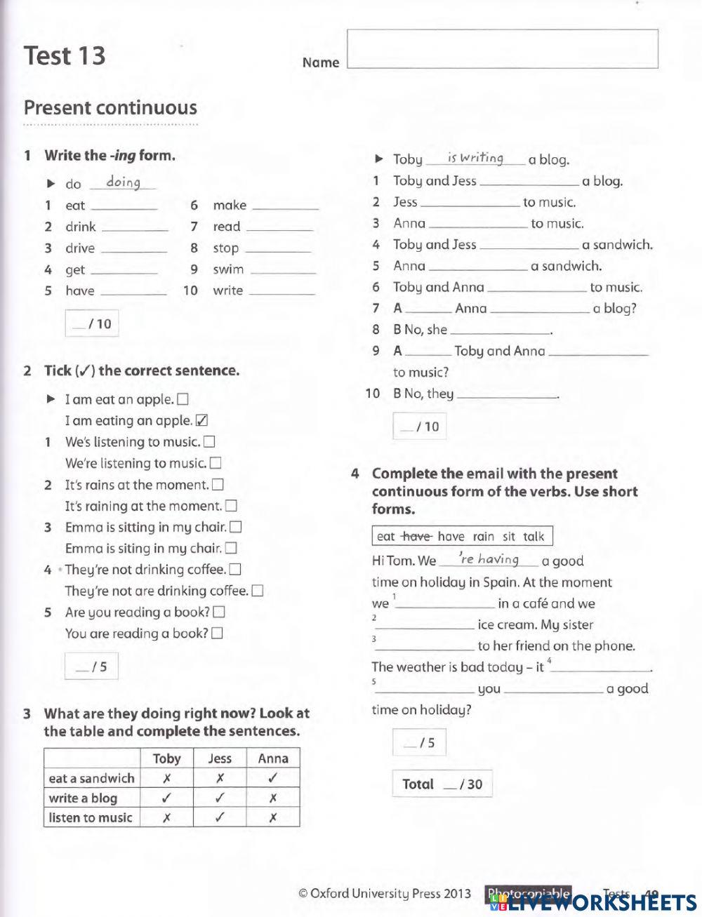 PRESENT CONTINUOUS EXAM | jeremy18_atlas | Live