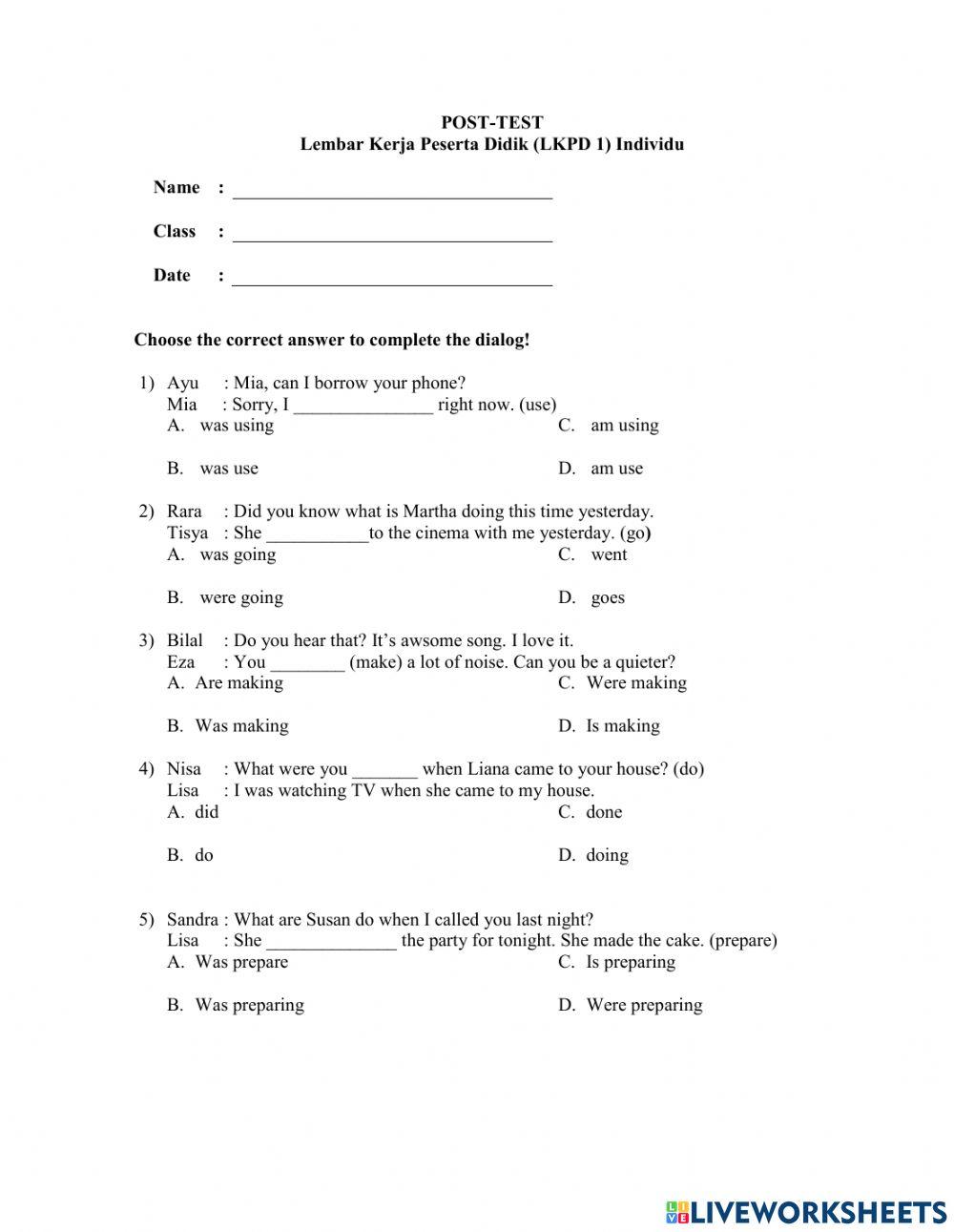 2151027 | Grammar | Kusuma Windiarti | LiveWorksheets