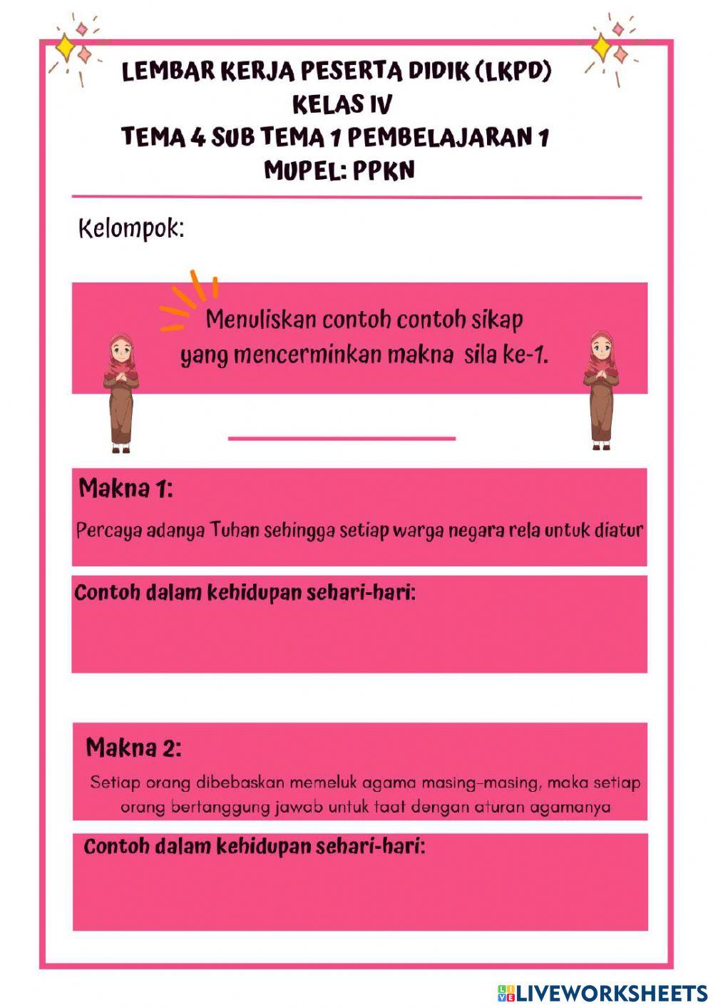 2151208 | LKPD tema 4 sub tema 1 pembelajaran I | dita