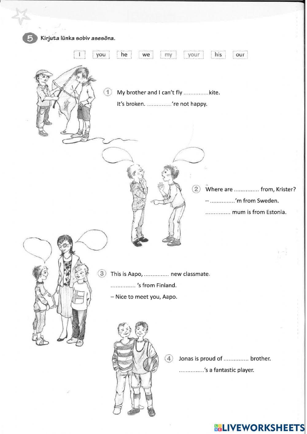 School Test 1B unit 1 worksheet | Live Worksheets