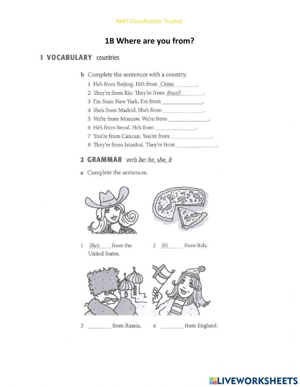 1B Beginner worksheet | Live Worksheets