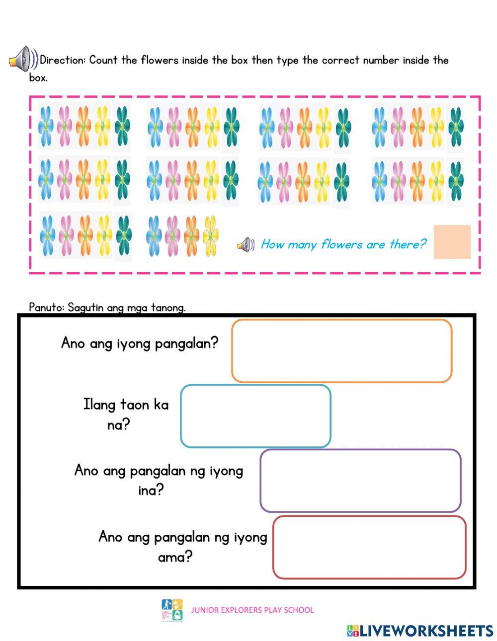 Kinder Summative Assessment week 5 exercise | Live Worksheets