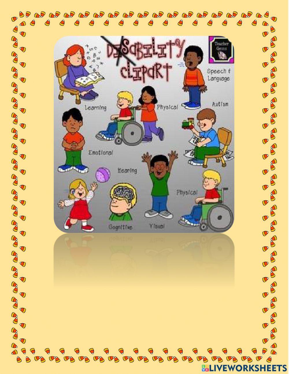 Types of Disabilities 2152121 | Mrs Dean | Live