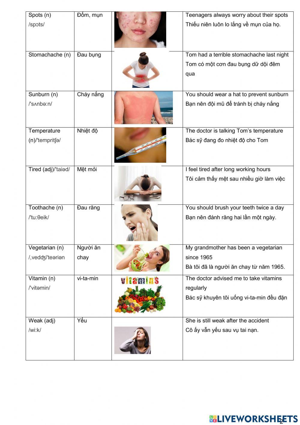 Unit 2 online exercise for 9 | Live Worksheets