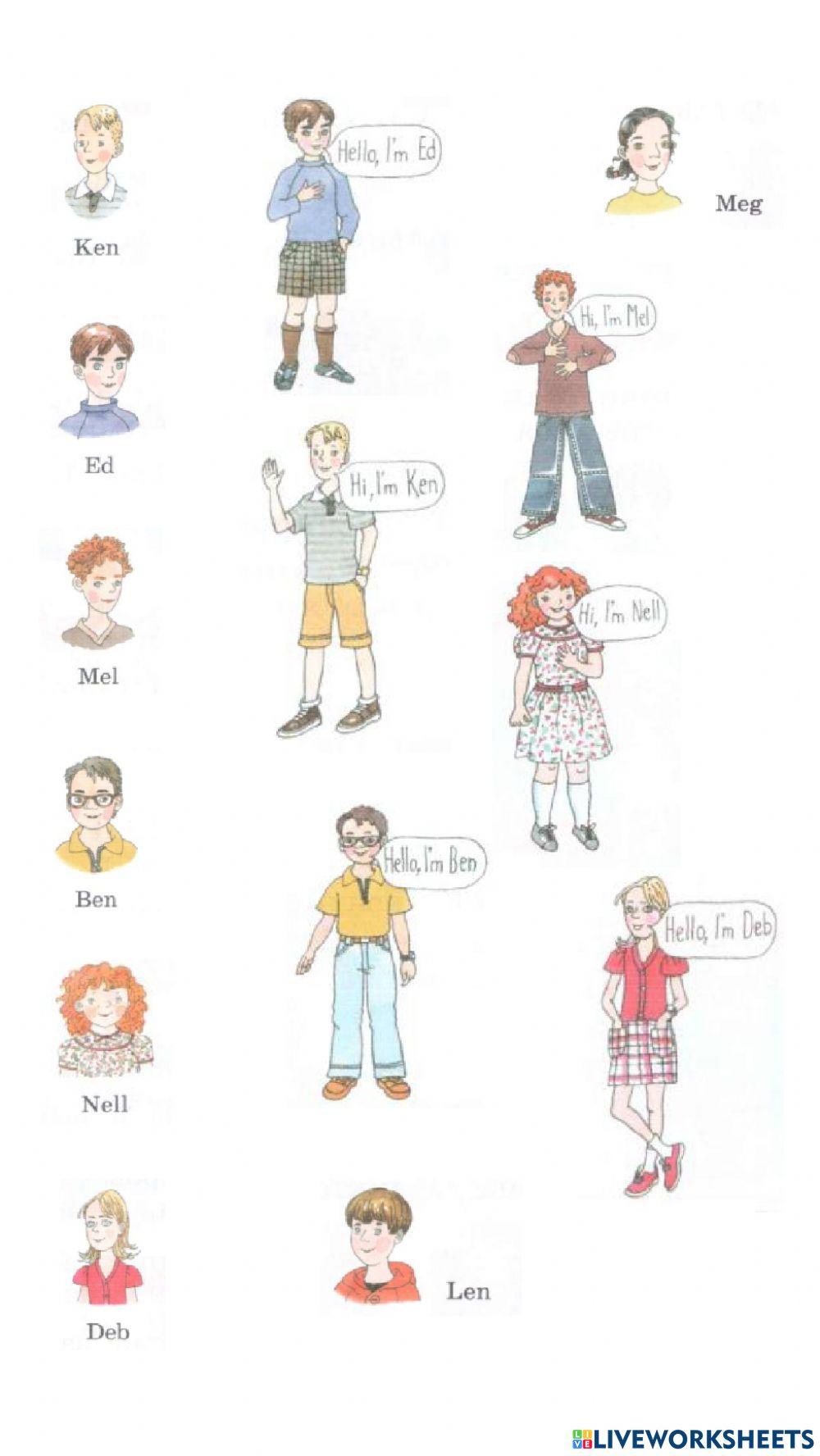 RE 2 names online exercise for | Live Worksheets