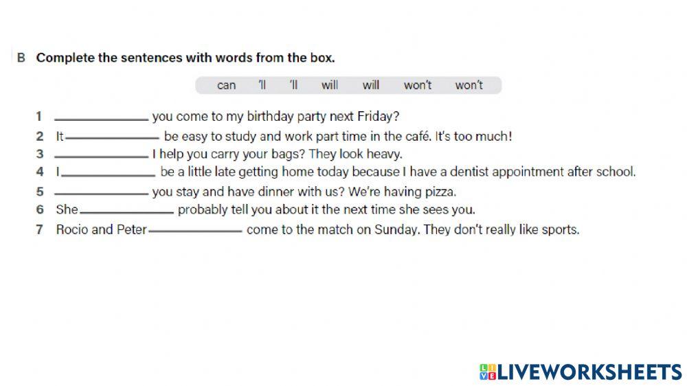 Will online activity for English | Live Worksheets