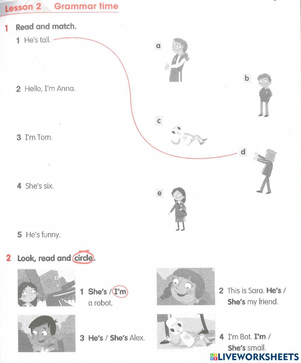 Academy stars 1 unit 1 lesson 2 worksheet | Live Worksheets