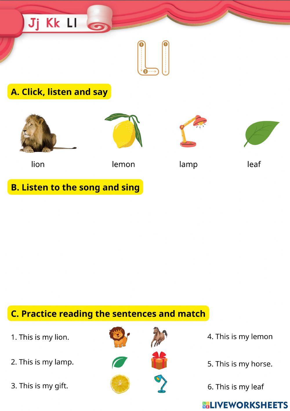 2152936 | Letter L | tendth | LiveWorksheets