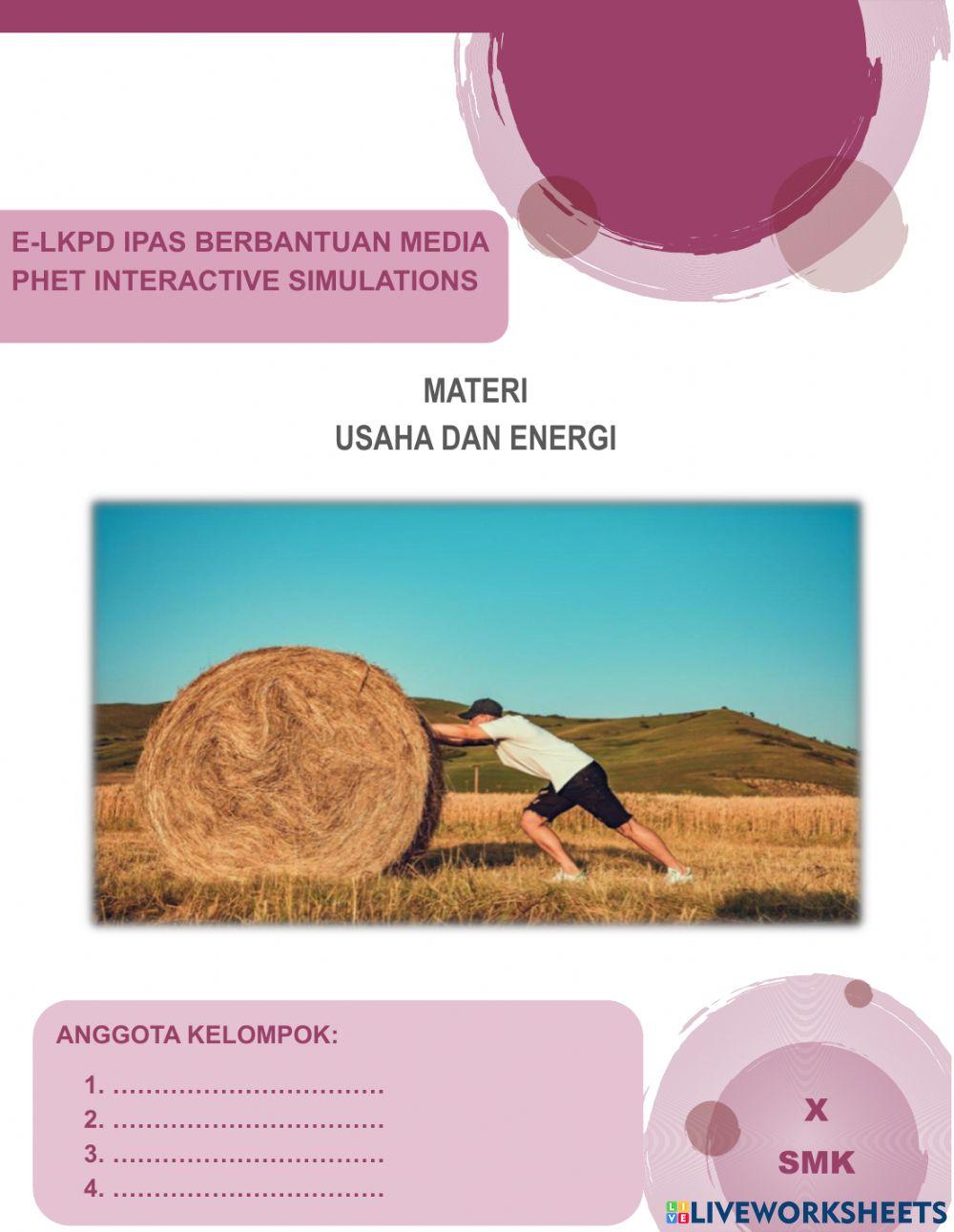 LKPD USAHA, Ep dan EK worksheet | Live Worksheets