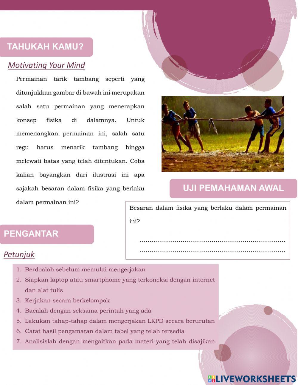 LKPD USAHA, Ep dan EK worksheet | Live Worksheets