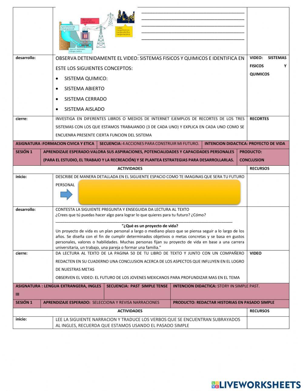 Español online exercise for TERCERO | Live Worksheets