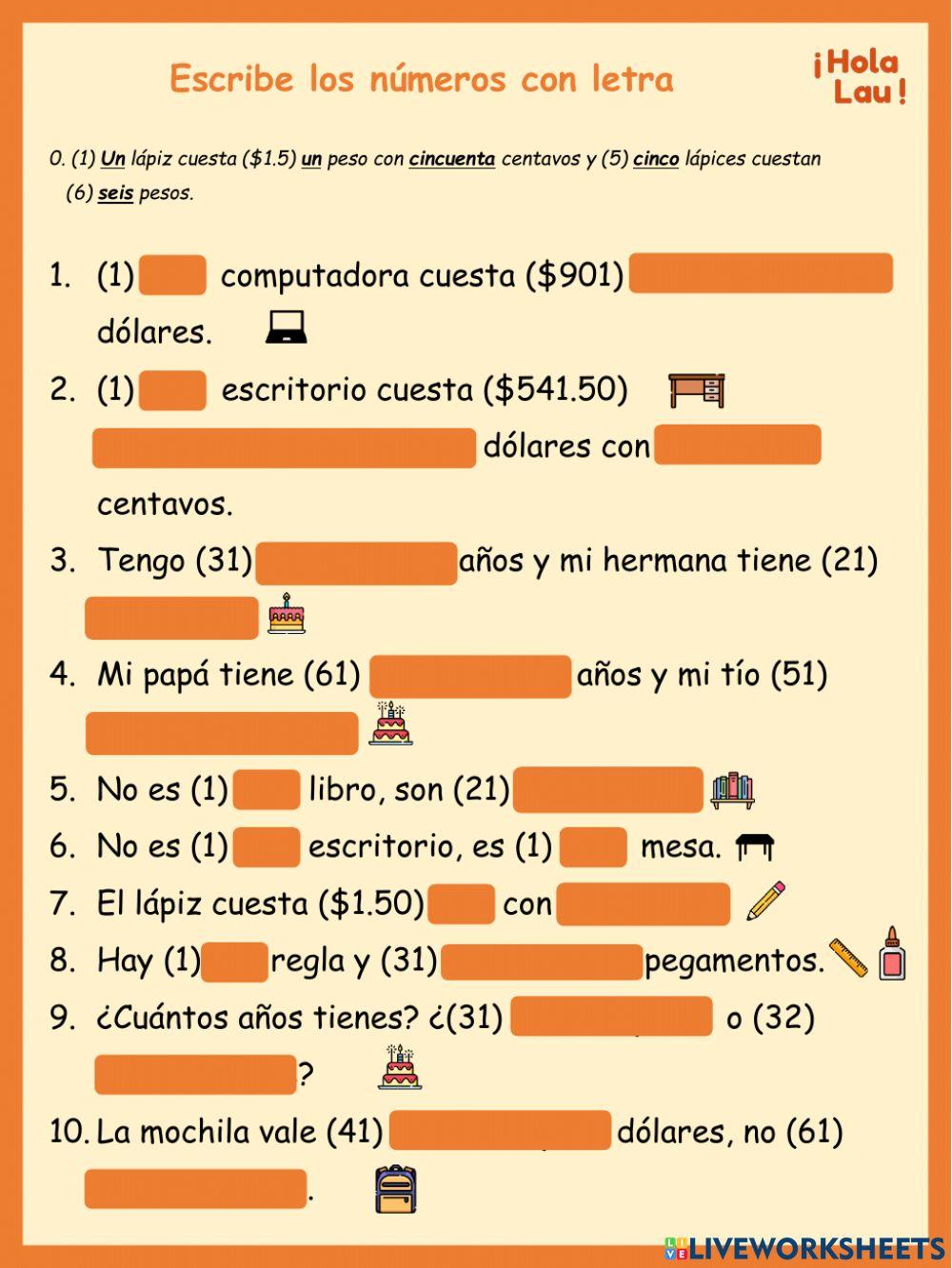 Un, uno, una | Free Interactive Worksheets | 2153383