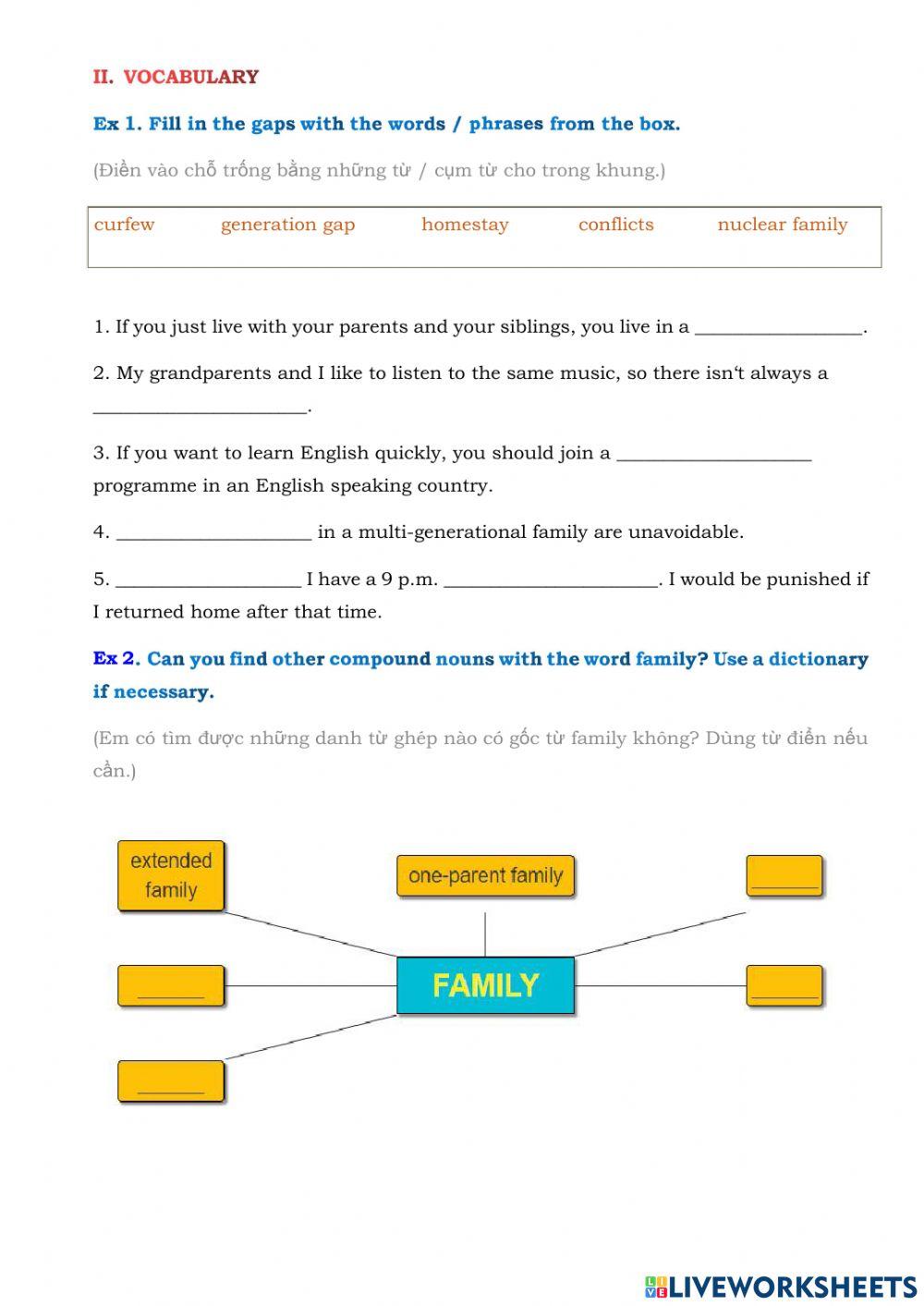 Unit 1: looking back worksheet | Live Worksheets