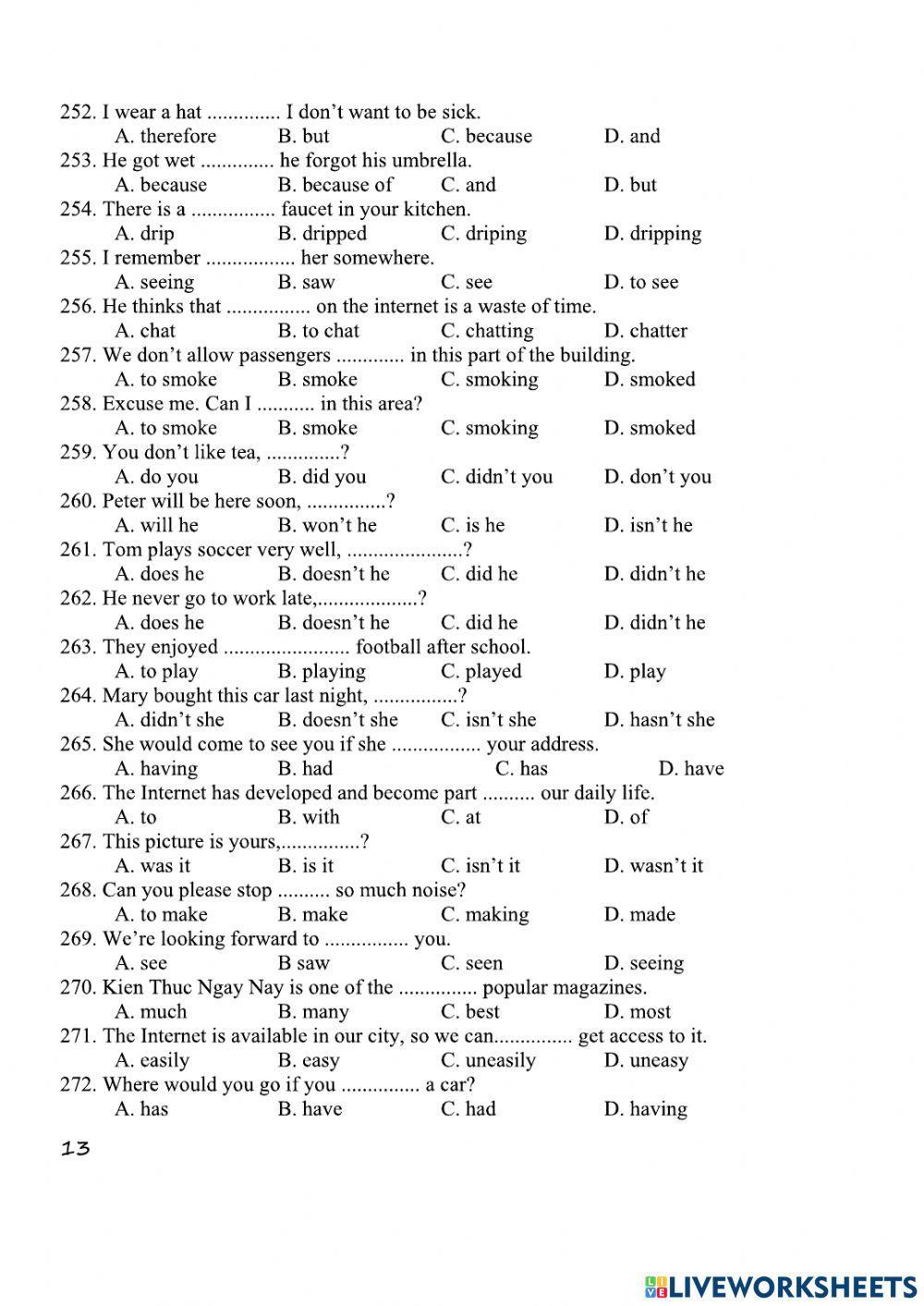 2153780 | Practice for grade 12-4 | mlenglish25