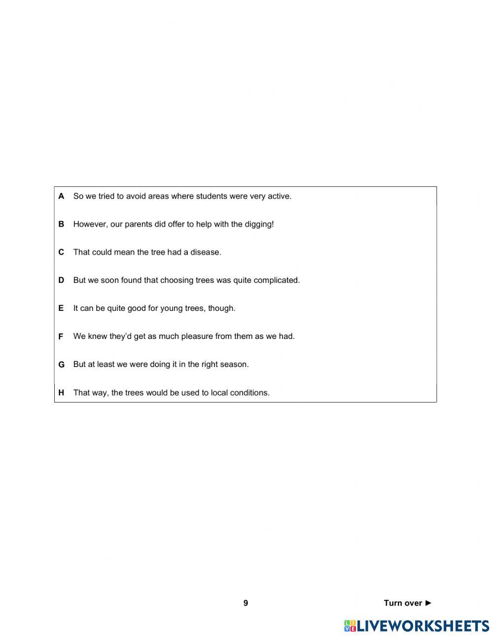 B1.reading.p3-4 worksheet | Live Worksheets