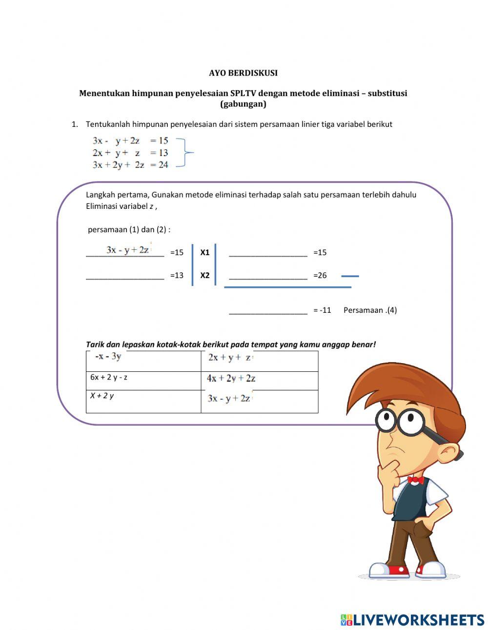 Spltv gabungan exercise | Live Worksheets
