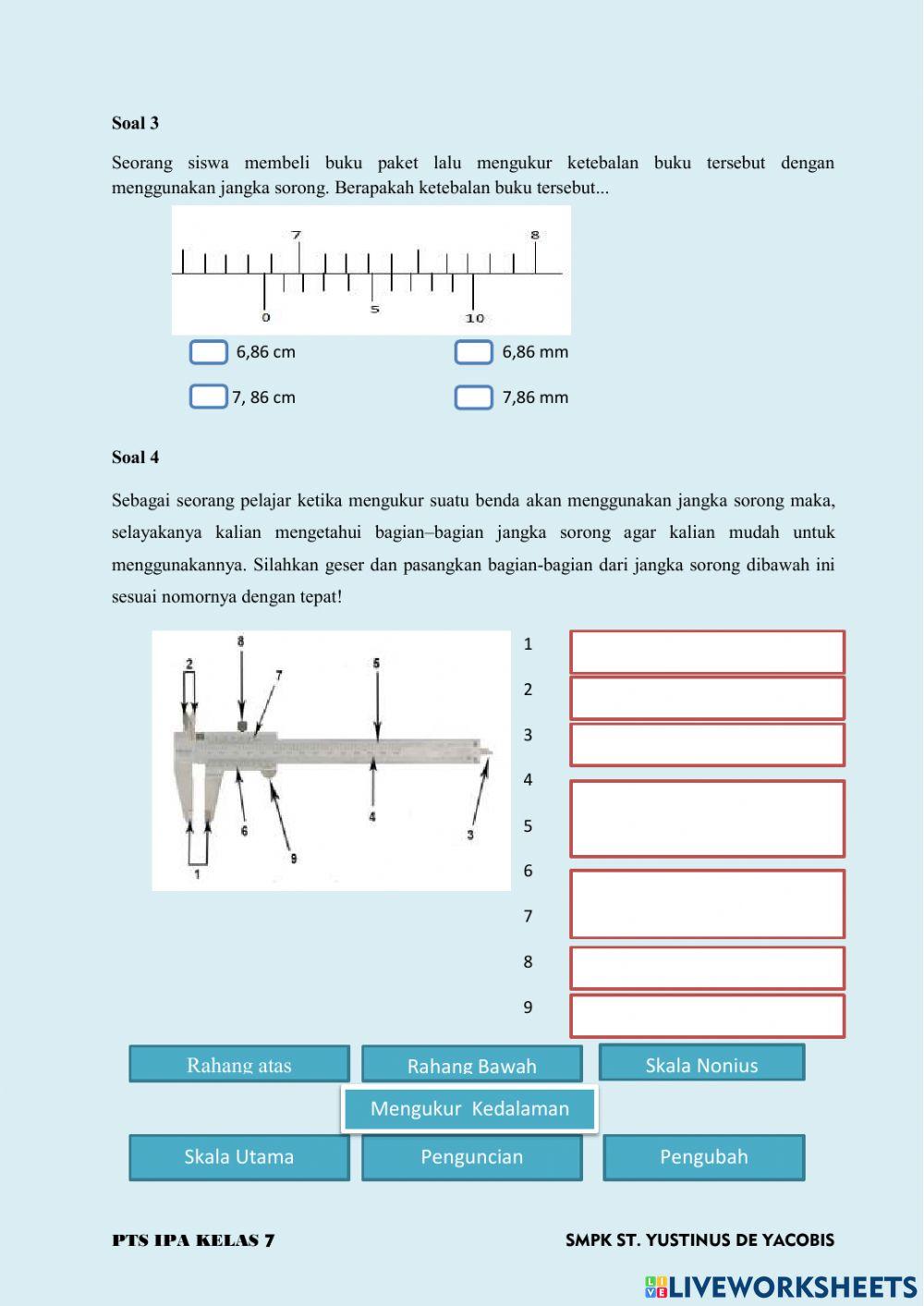 Pts ipa interactive exercise for KELAS 7 | Live Worksheets