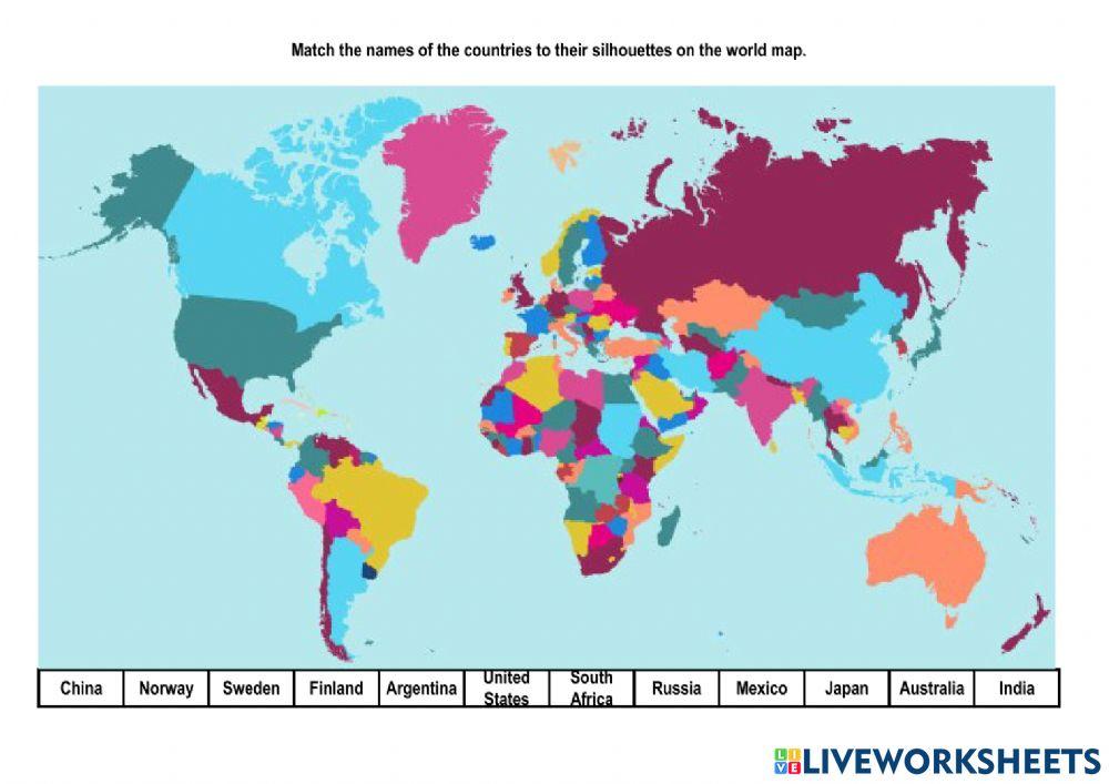 Countries reading 2154189 | JJ7 | Live Worksheets