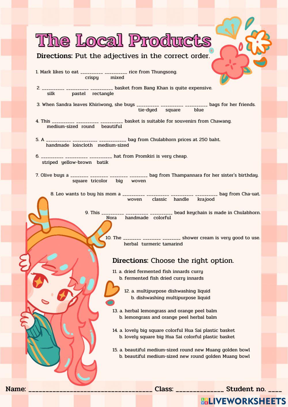 The Local Products online exercise for | Live Worksheets