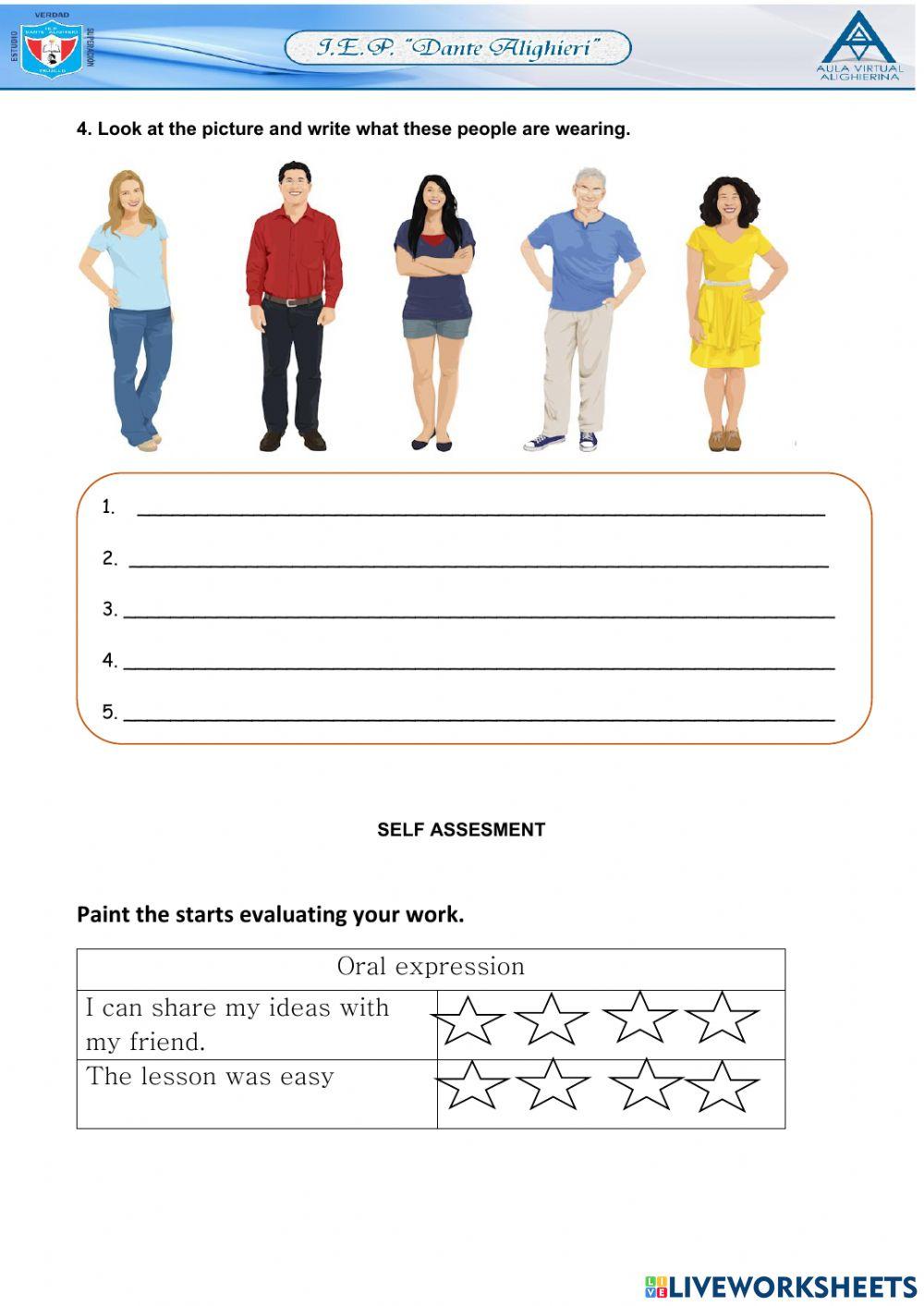 We need clothes worksheet | Live Worksheets