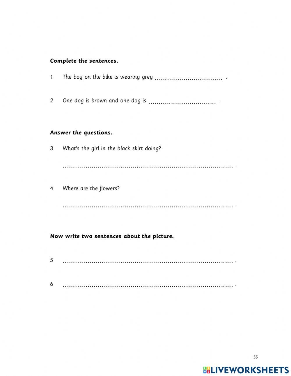 A1 Mover Reading and Writing part 6 worksheet | Live Worksheets