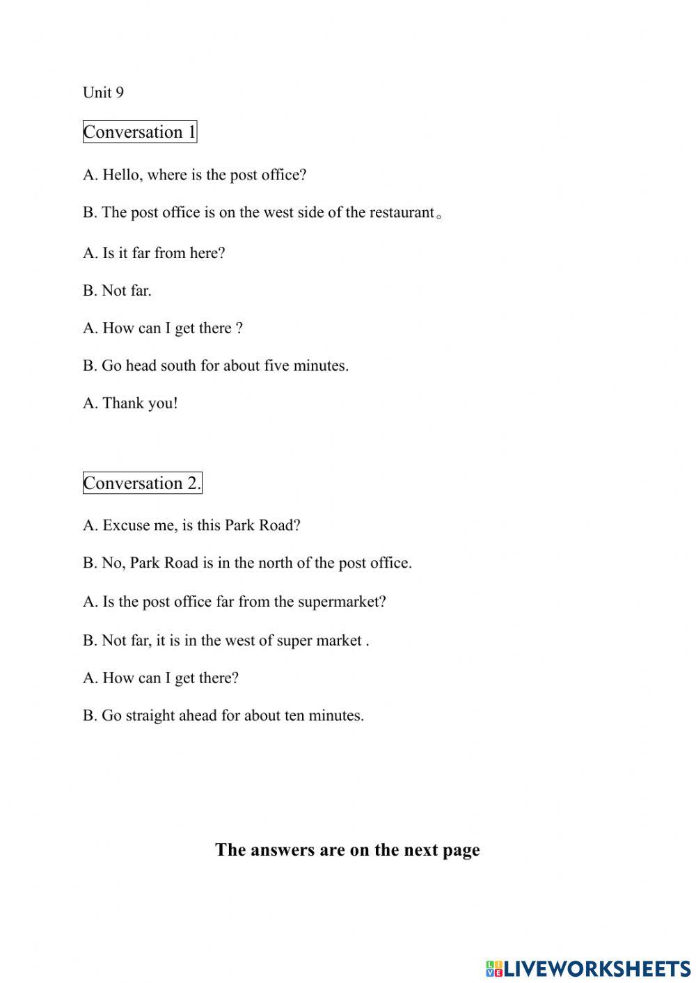 Conversation unit 9 discover china worksheet | Live Worksheets