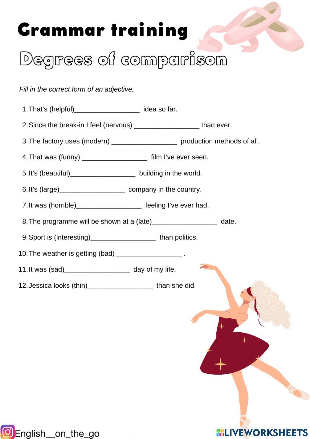 Comparison online exercise for int | Live Worksheets