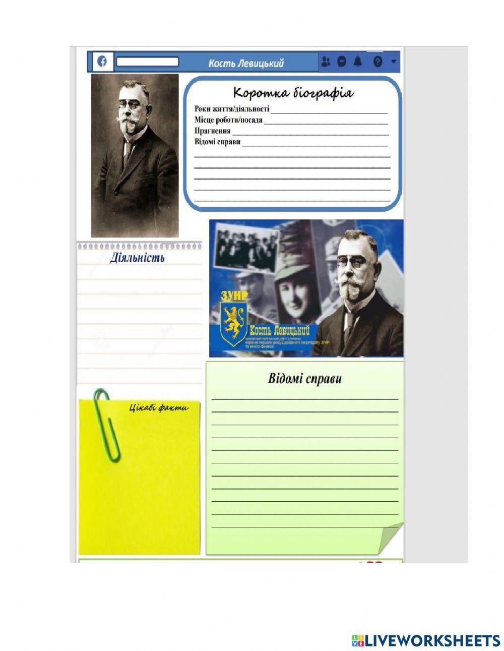 Україна напередодні Першої світової війни Worksheet Live Worksheets