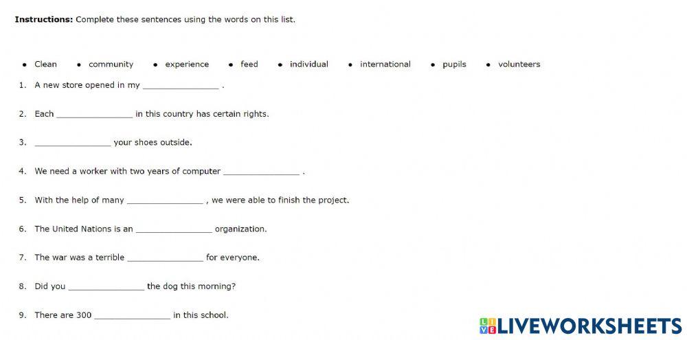 10th grade quiz worksheet | Live Worksheets